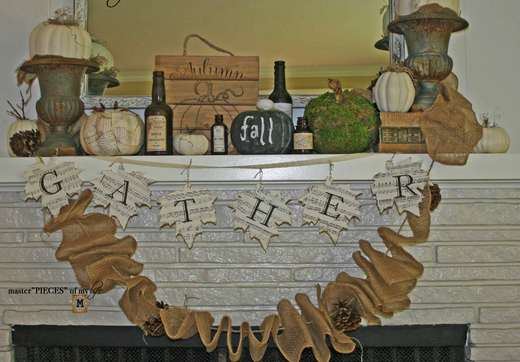 5 DIY garland, banners & swag for Fall - Master"Pieces" of my Life