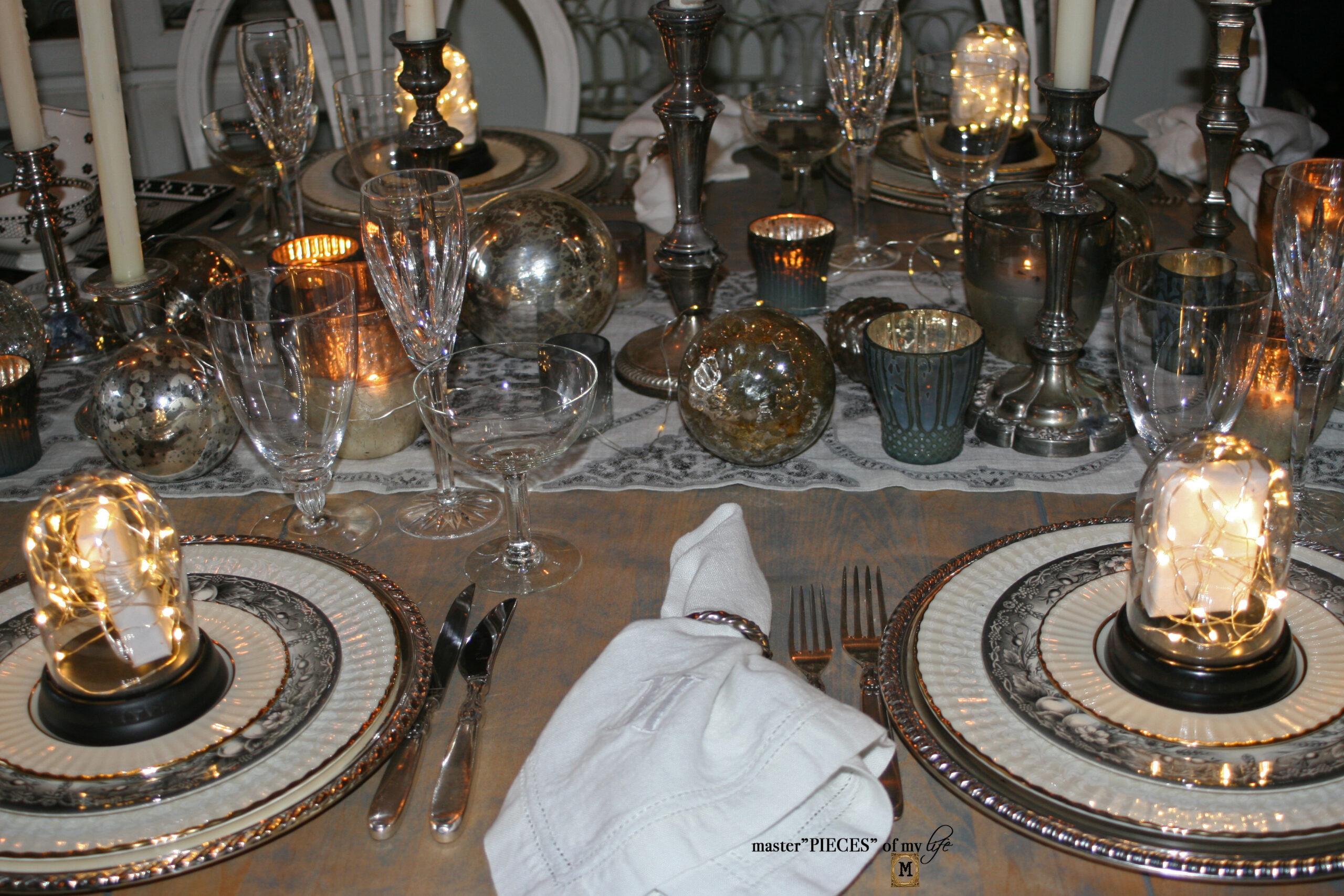 mercury glass tabletop ideas - Master"Pieces" of my Life