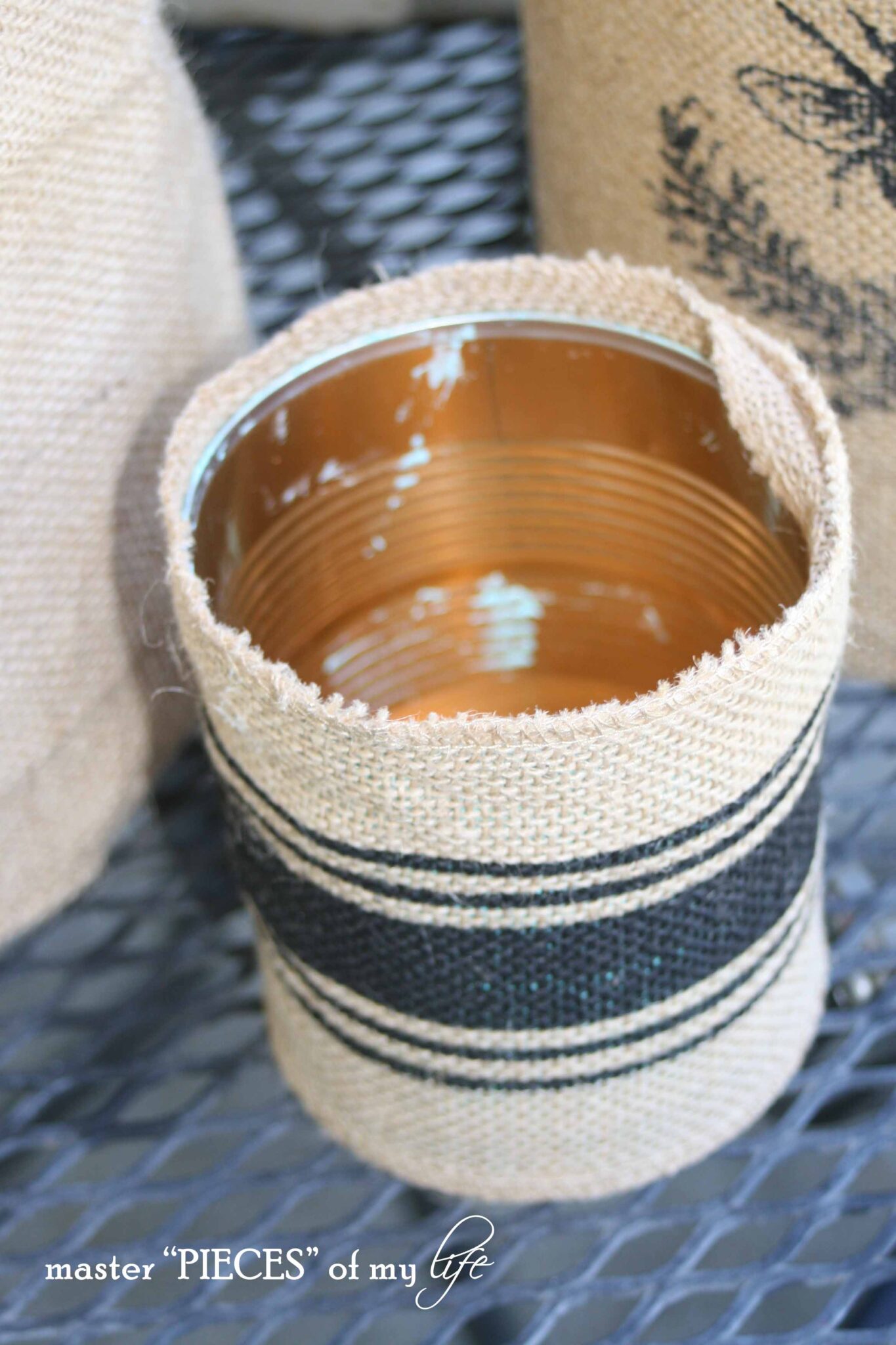 burlap container gardening DIY - Master"Pieces" of my Life