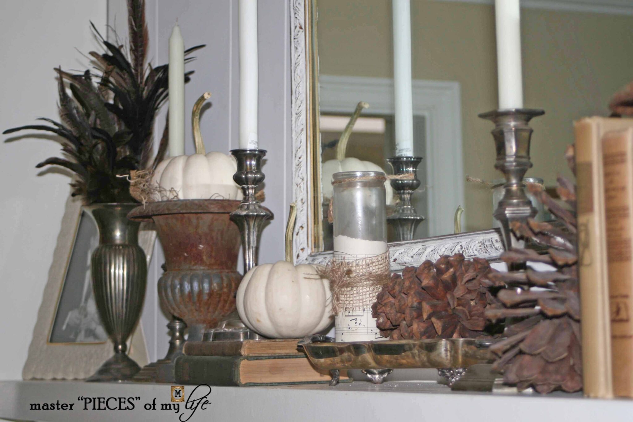 6 Rustic Fall Mantel Decor Ideas - Master"Pieces" of my Life