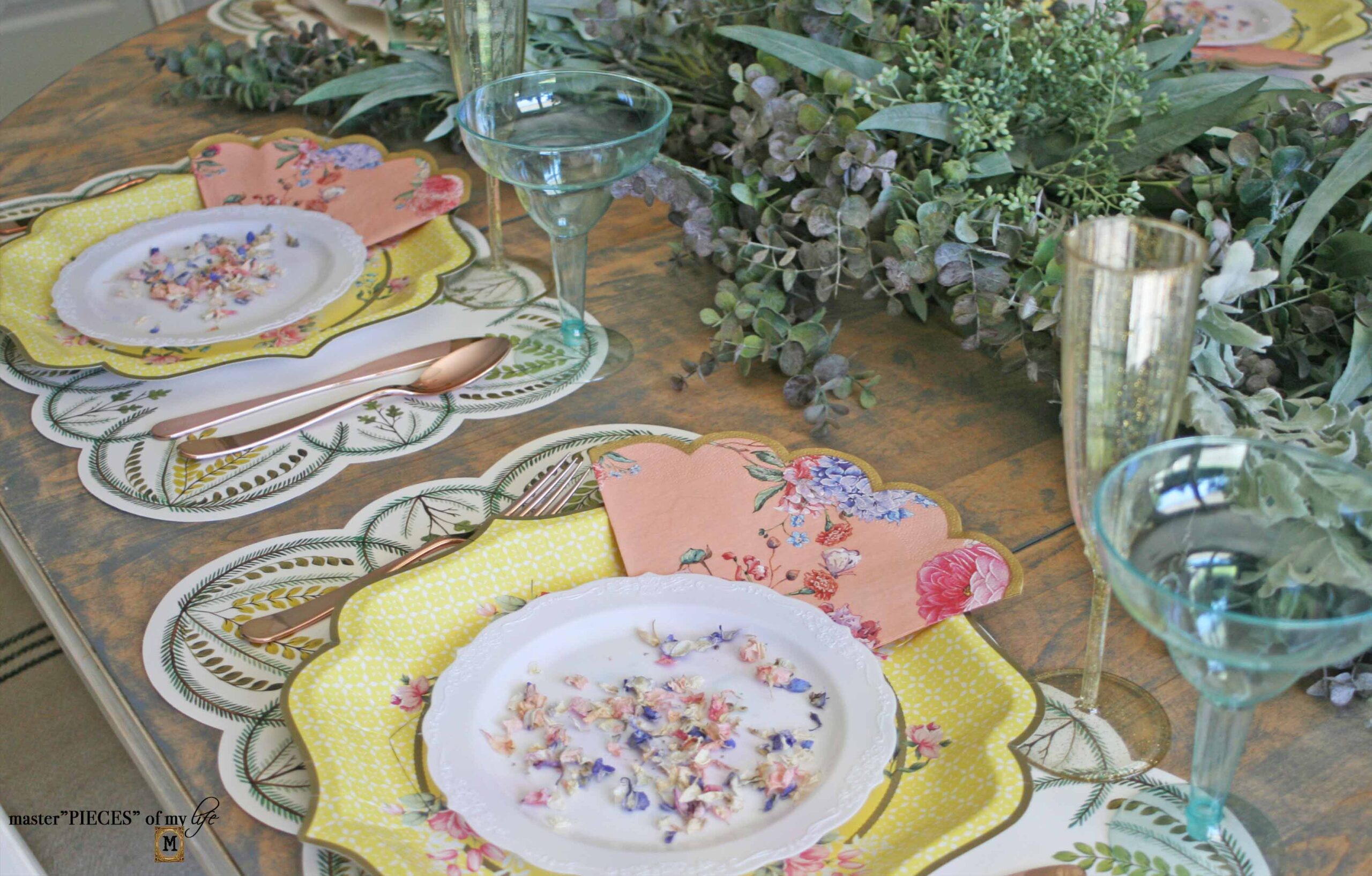Disposable, Faux Tablescape - Master"Pieces" of my Life