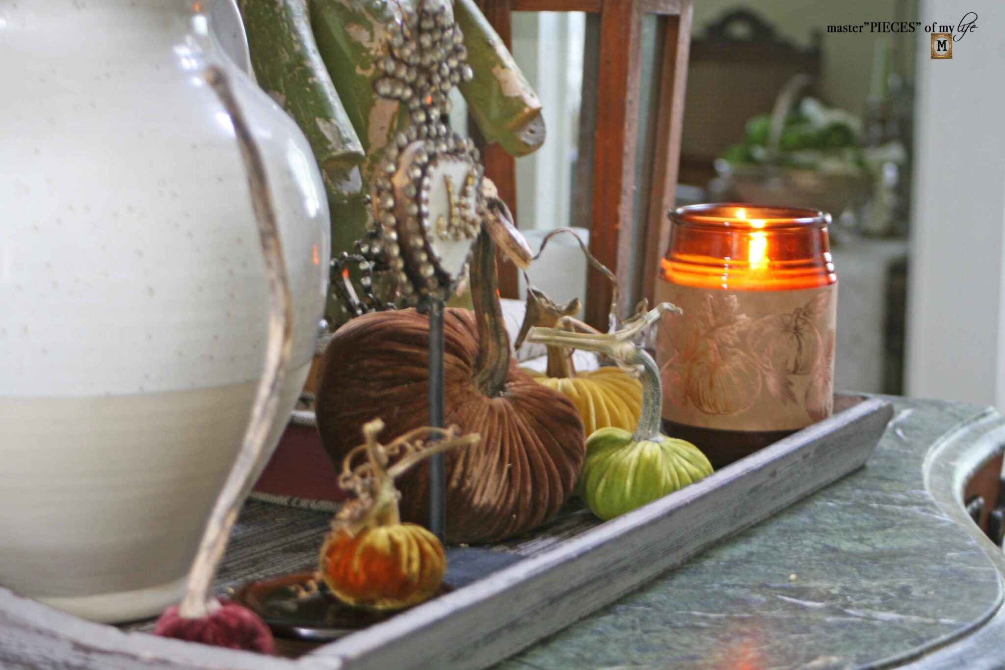 Using Vignettes for Fall Decorating - Master"Pieces" of my Life