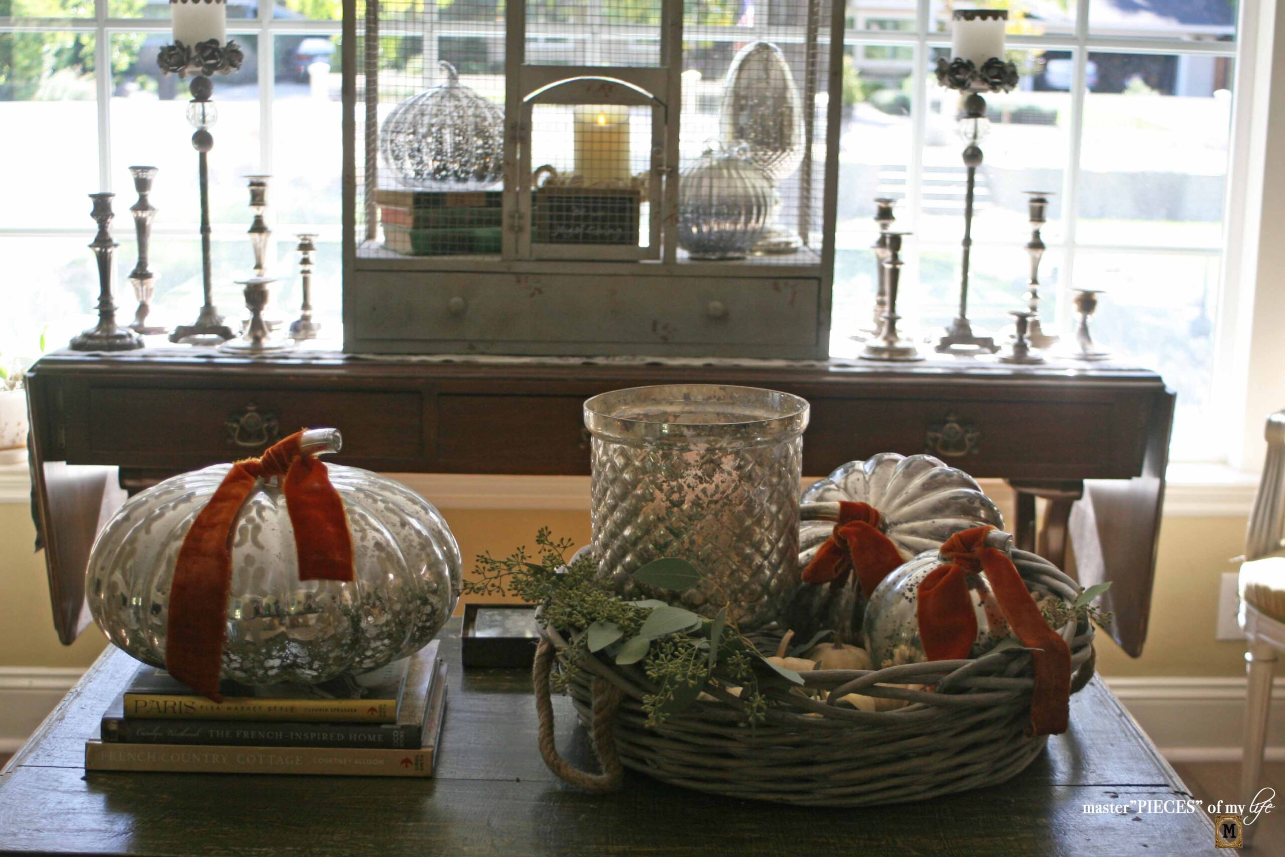Using Vignettes for Fall Decorating - Master"Pieces" of my Life