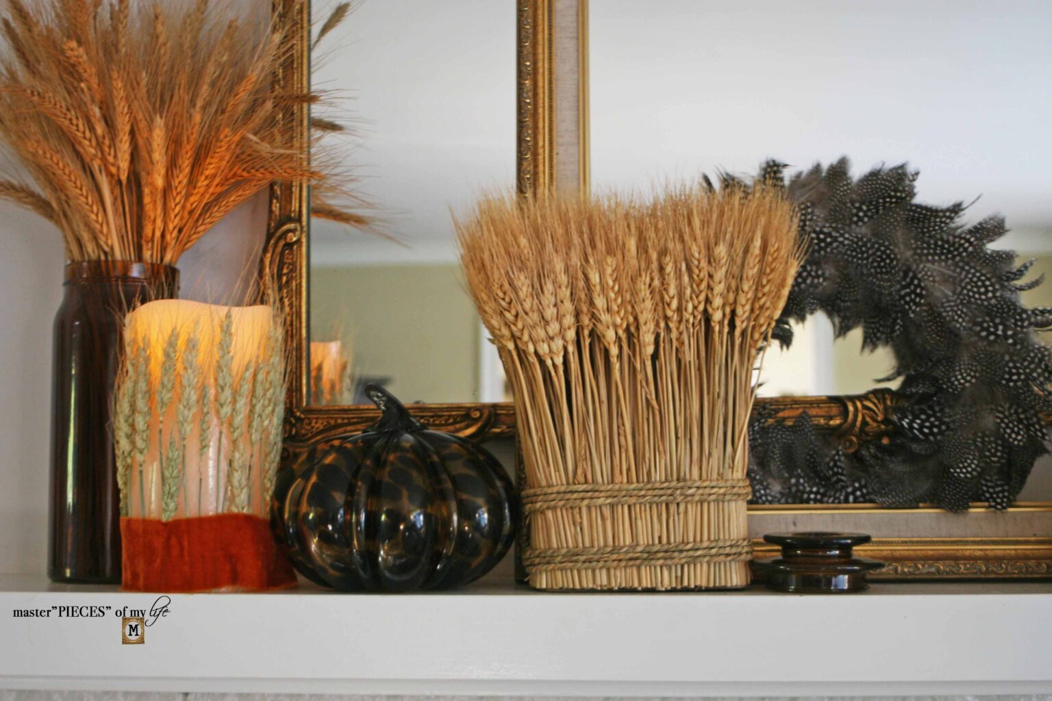 6 Rustic Fall Mantel Decor Ideas - Master"Pieces" of my Life