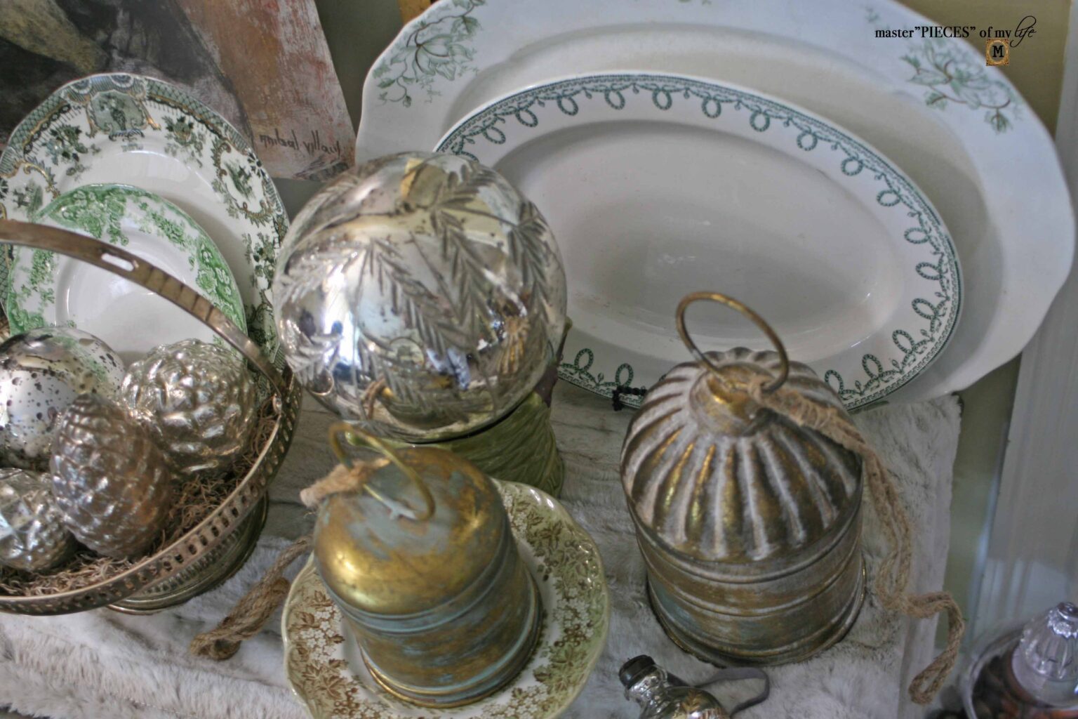 How to Use Thrifted Collections in Christmas Decor - Master"Pieces" of ...