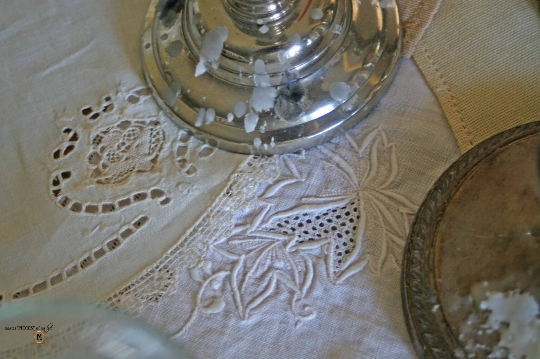 thrifted goodies - using vintage linen pieces to make a table runner ...