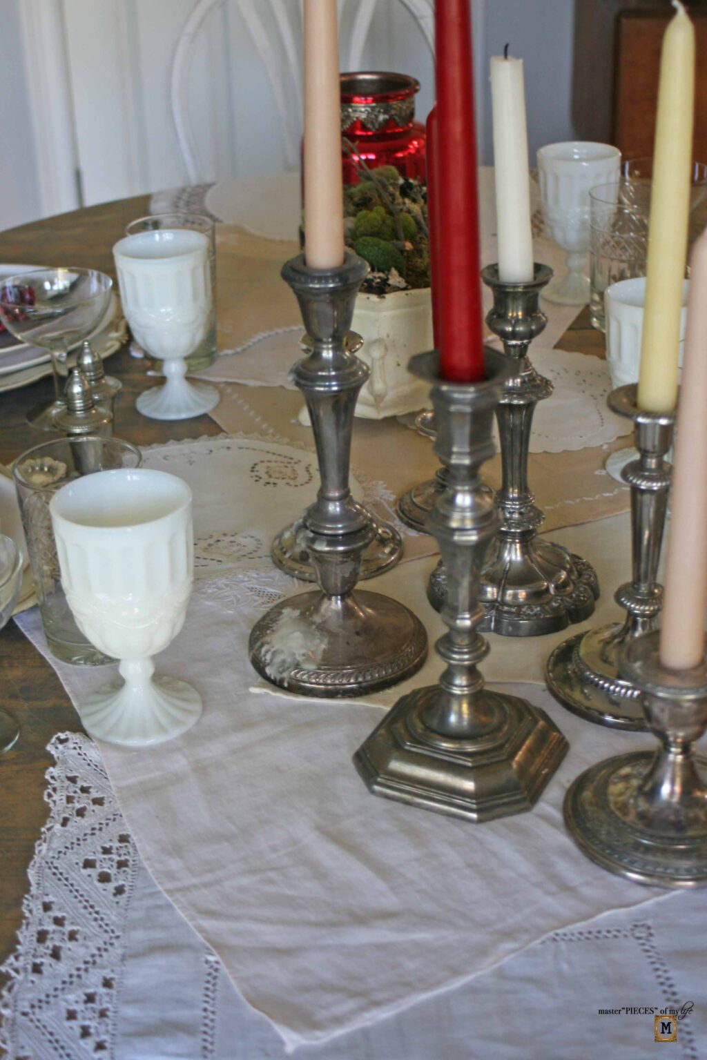 thrifted goodies - using vintage linen pieces to make a table runner ...