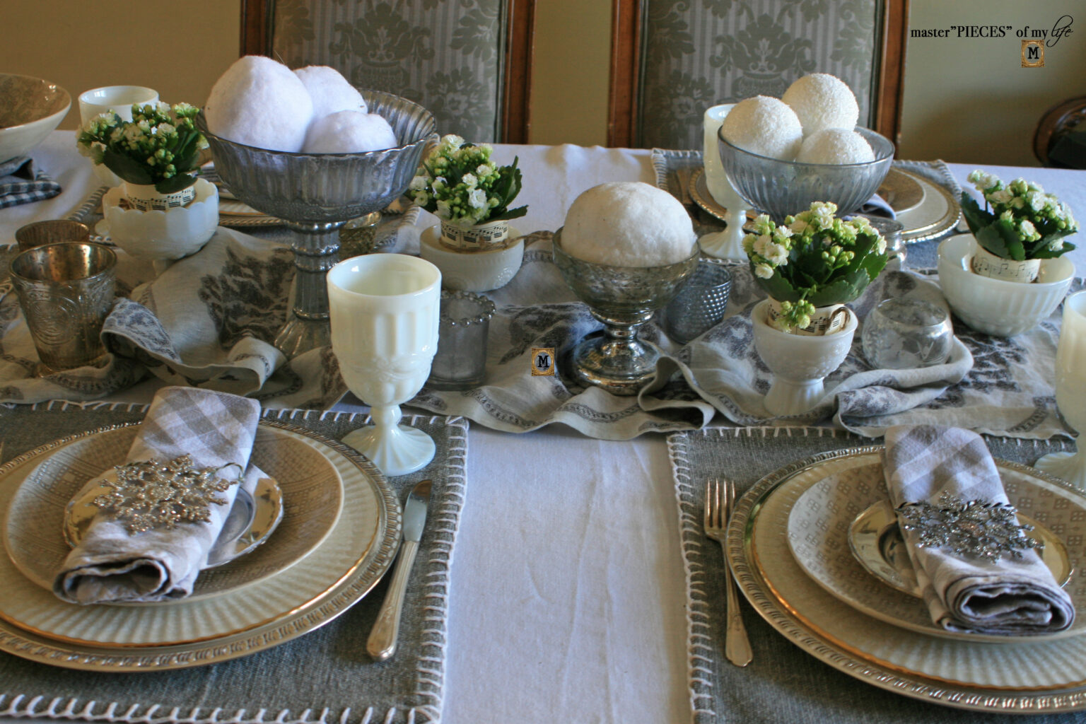 Nine Winter Table Setting Ideas - Master"Pieces" of my Life