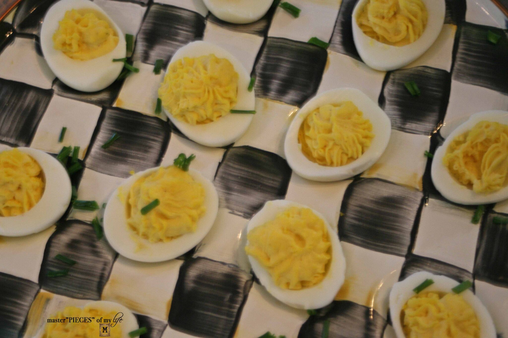 how to create a deviled egg garnish board - Master"Pieces" of my Life