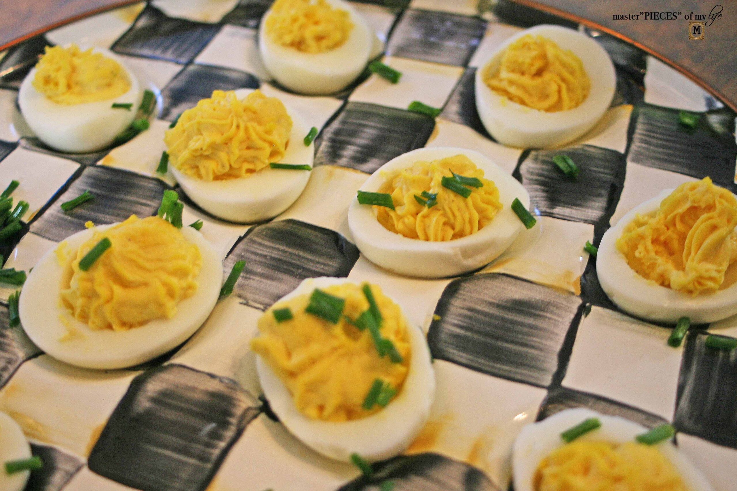 how to create a deviled egg garnish board - Master"Pieces" of my Life