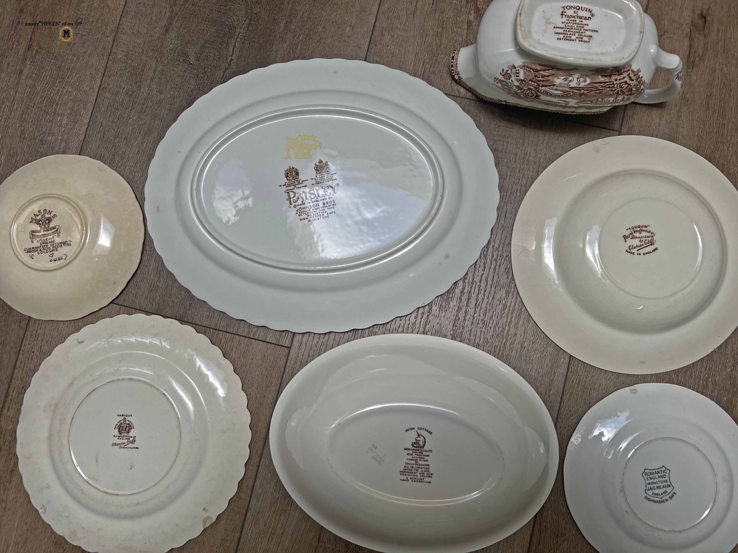 Thrifted Goodies - Using Vintage Brown Transfer ware for Fall Decor ...
