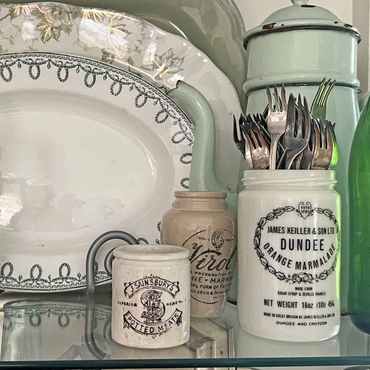 Spring Green Inspired China Cabinet Decor Styling - Master"Pieces" of ...