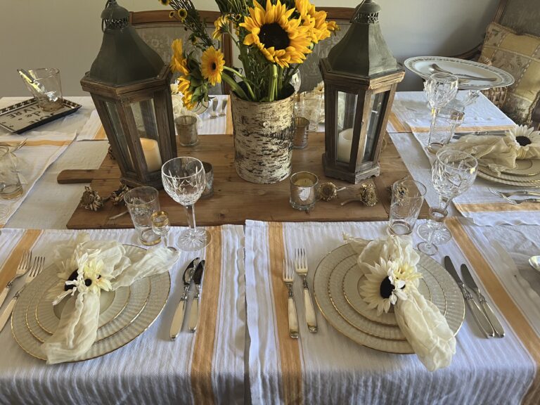 Sunflower Inspired Table Styling with DIY Napkin Rings - Master"Pieces ...