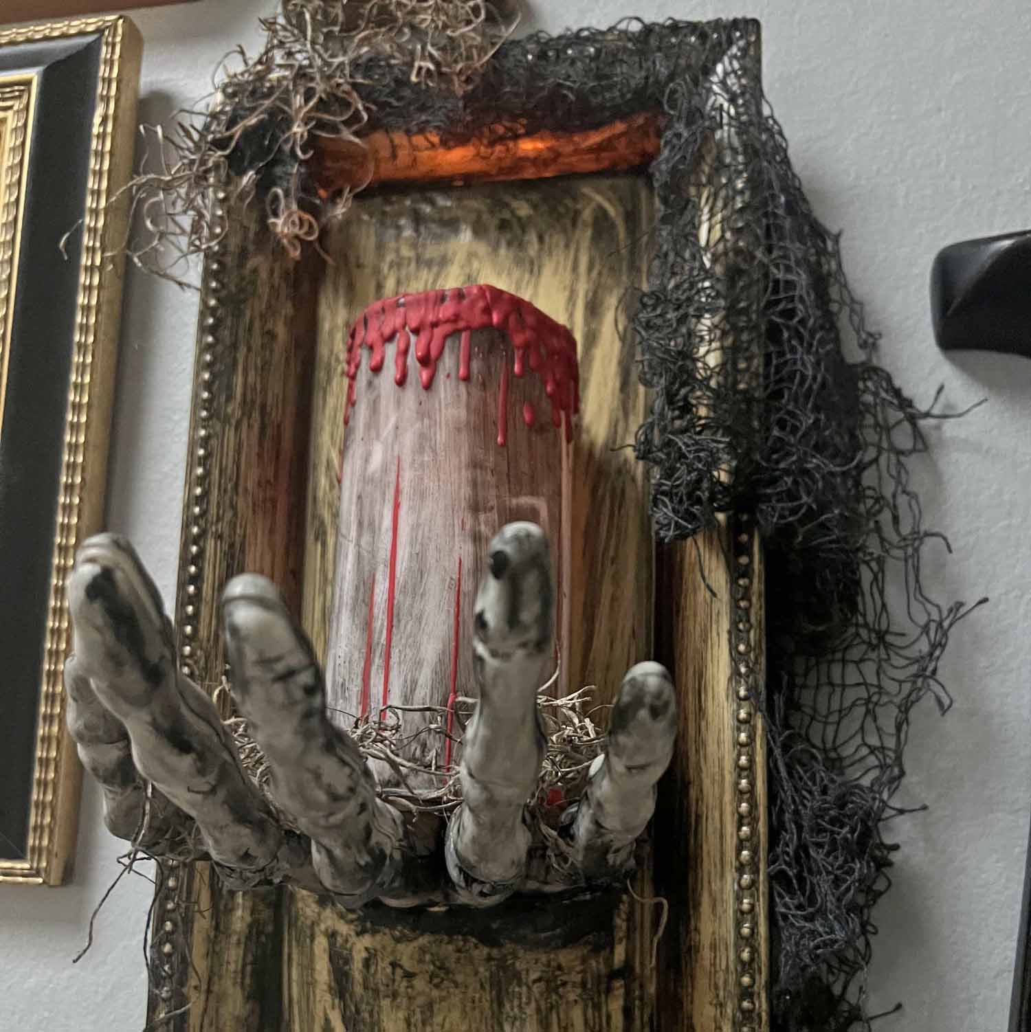 DIY Elegantly Creepy Halloween Candle Sconce - Master"Pieces" of my Life