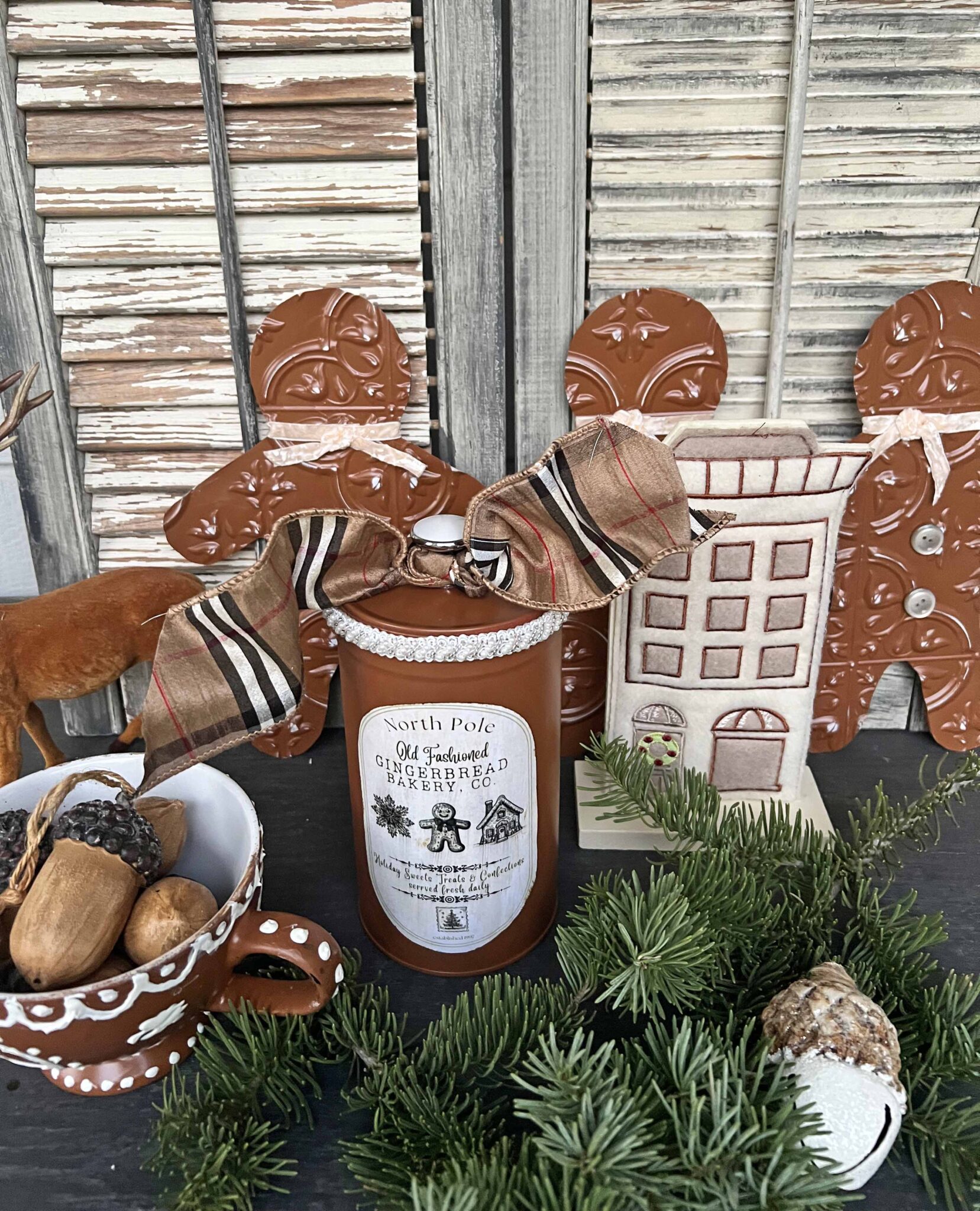 Vintage Gingerbread Canister Up-cycle DIY - Master"Pieces" of my Life