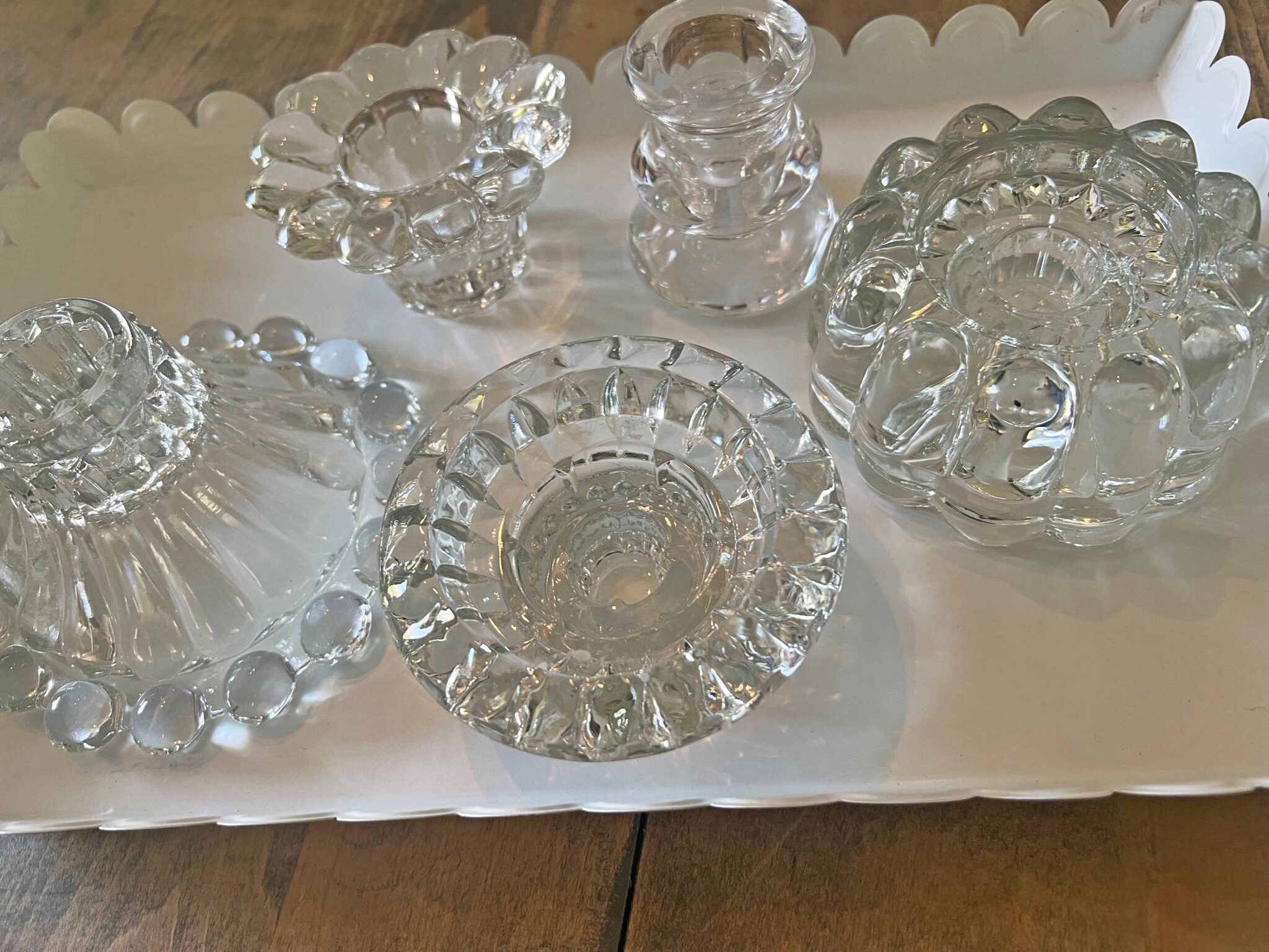 Festive Holiday Stained Thrifted Glass Candle Holders DIY - Master ...