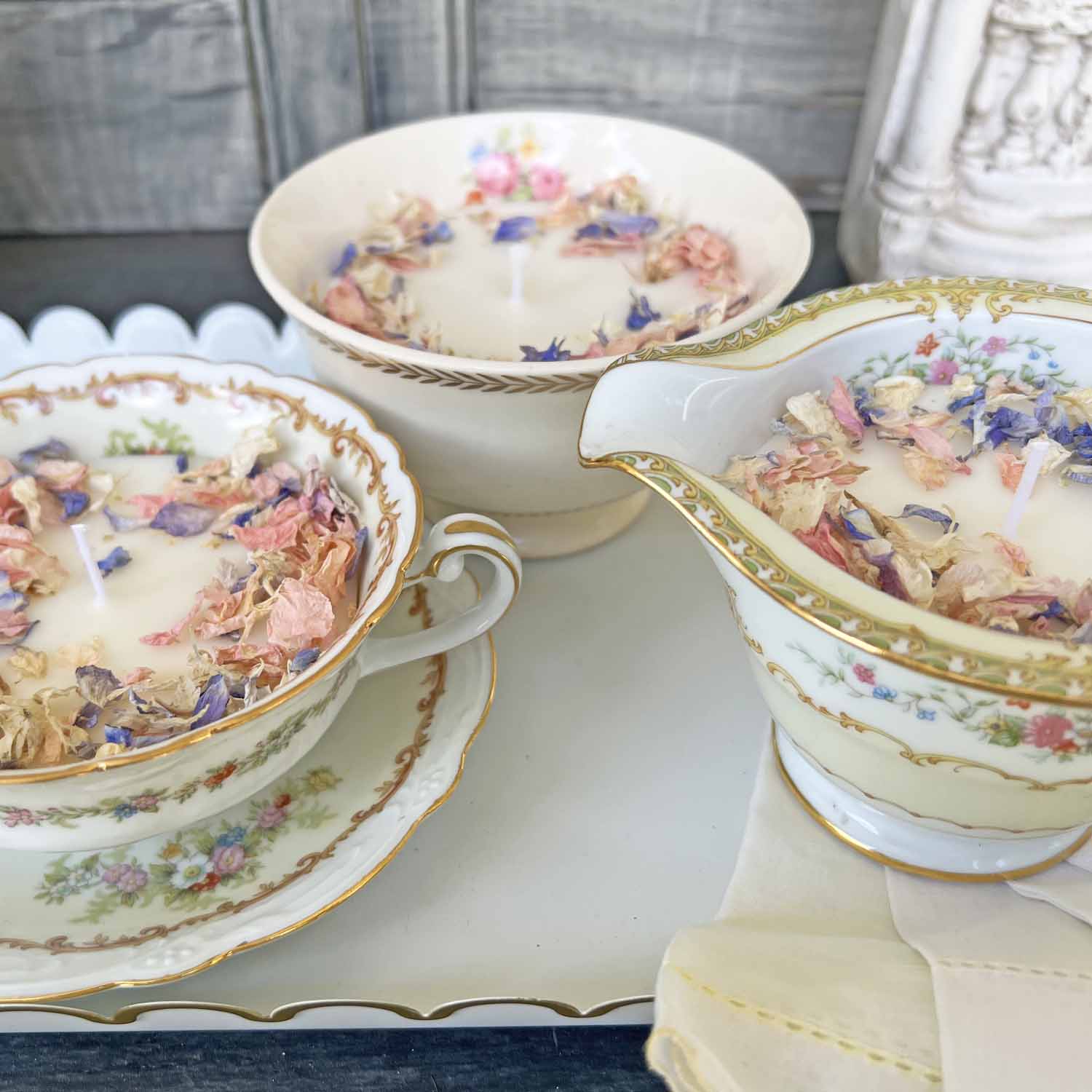 How to DIY Candles using Vintage Porcelain for Mother's Day - Master ...