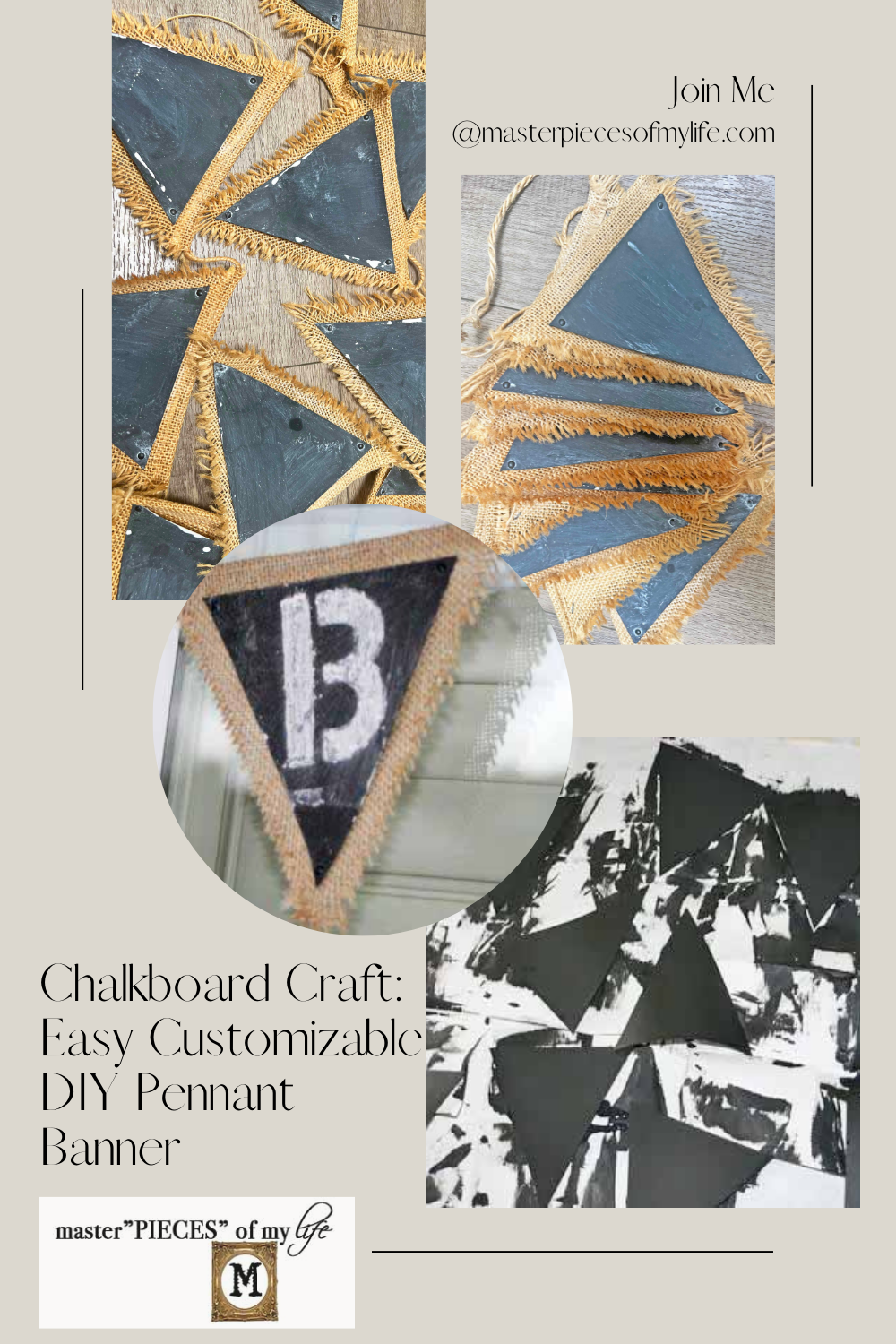 Chalkboard Craft: Easy Customizable DIY Pennant Banner - Master"Pieces ...