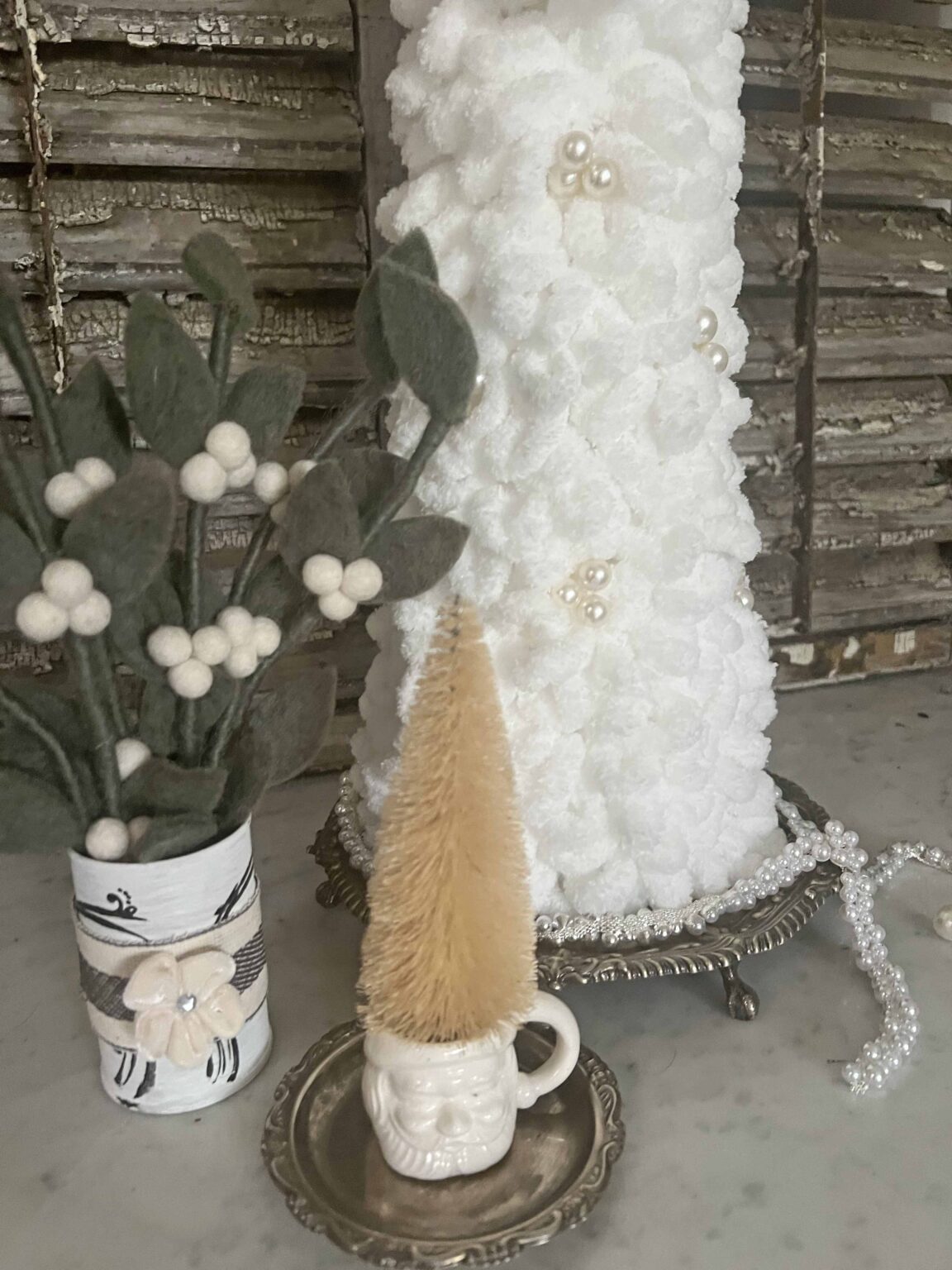 Pearl Loopy Yarn Christmas Tree DIY - Master"Pieces" of my Life