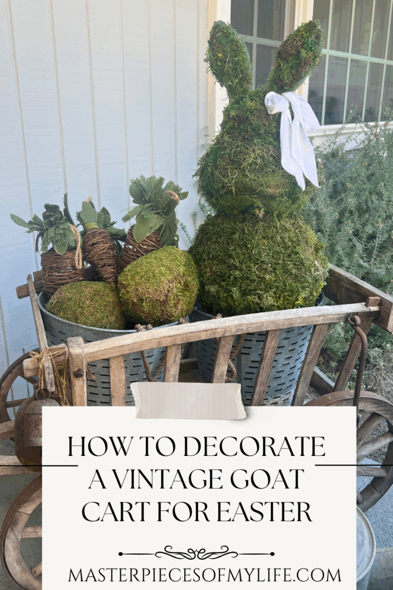 How to Decorate a Vintage Goat Cart for Easter - Master"Pieces" of my Life